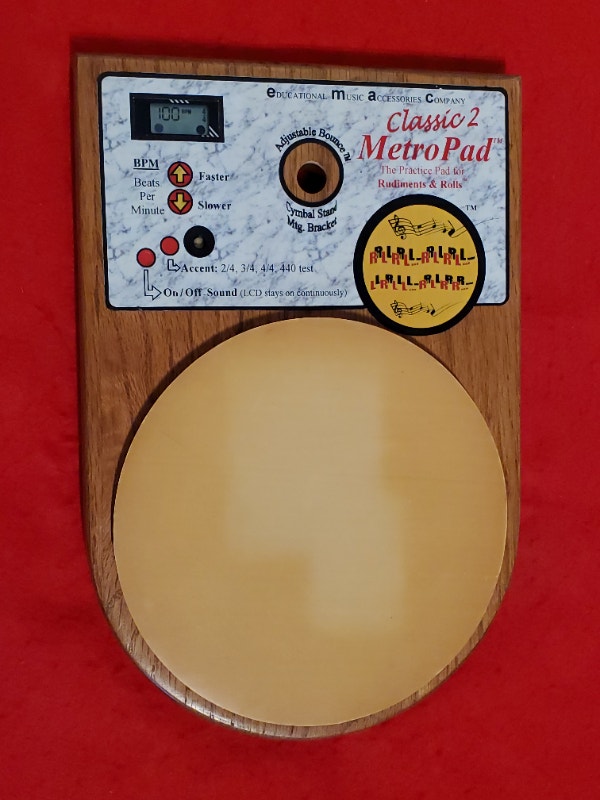 SEE VIDEO = Unique Practice Pad with Built in Snare & Metronome | Drums ...