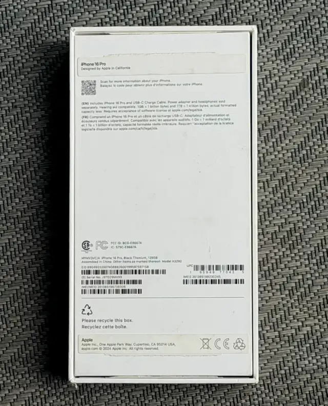 Brand New, Unused, Open Box Apple iPhone 16 Pro, 1 Battery Cycle | Cell ...