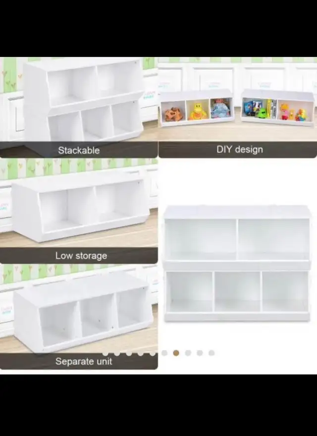 Kids Flexible Stackable Toy Box Organizer Storage Cabinet | Bookcases ...