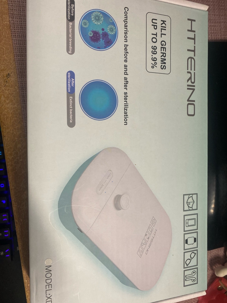 HTTERINO UV Light Sterilization Box Kills Up To 99% Germs on cel ...