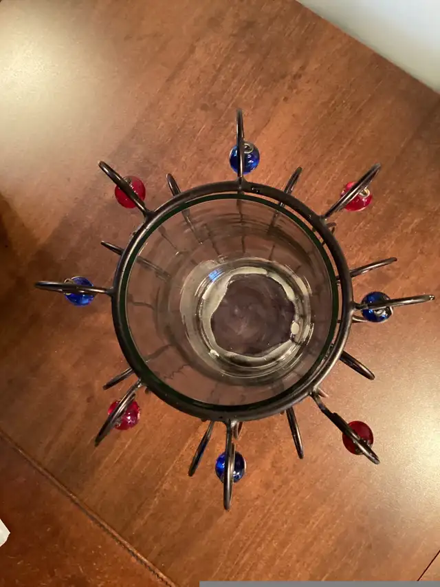 Black Metal Outdoor Candle Holder and Glass Pillar Candle Insert | Home ...