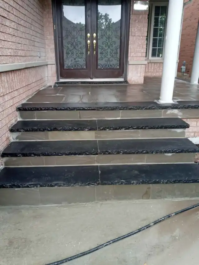 Sleek Kota Black Risers-Limestone | Outdoor Décor | Oakville / Halton ...