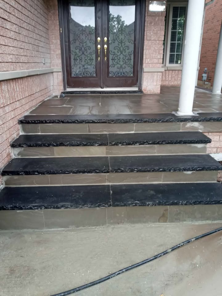 Sleek Kota Black Risers-Limestone | Outdoor Décor | Oakville / Halton ...