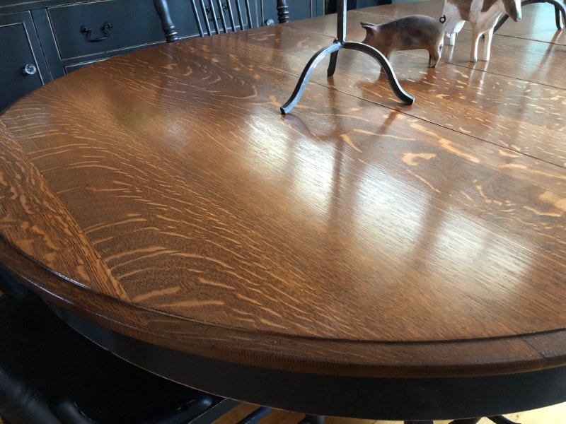 Restored&Refinished Antique Oak (rare ray fleck) Table & MORE! | Dining ...