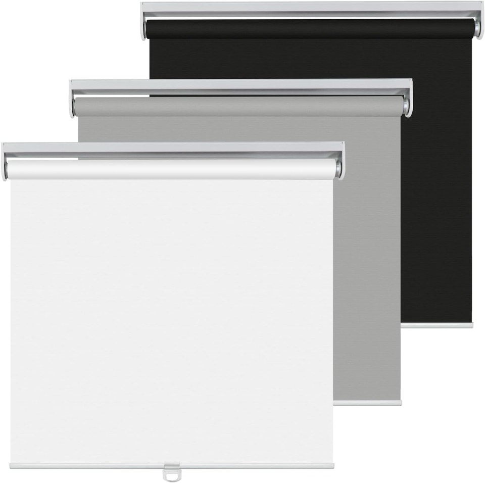 Store Blanc à rouleau sans fil / Cordless Blackout Roller Blinds ...