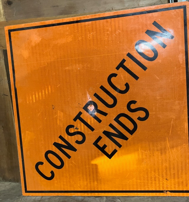 Used Reflective Orange Road Construction Signs 48” x 48” | Free Stuff ...