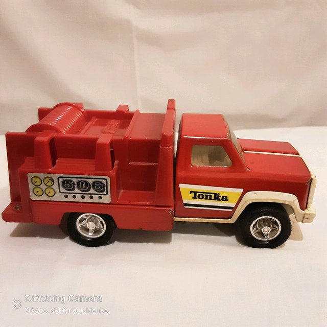 1970s Red Tonka Firetruck 606 cab chasis pickup wide body | Arts ...