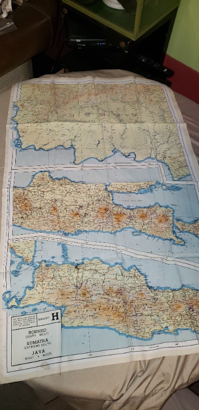 WW2 silk Pilot Escape Emergency Map World War 2 air force army | Arts ...