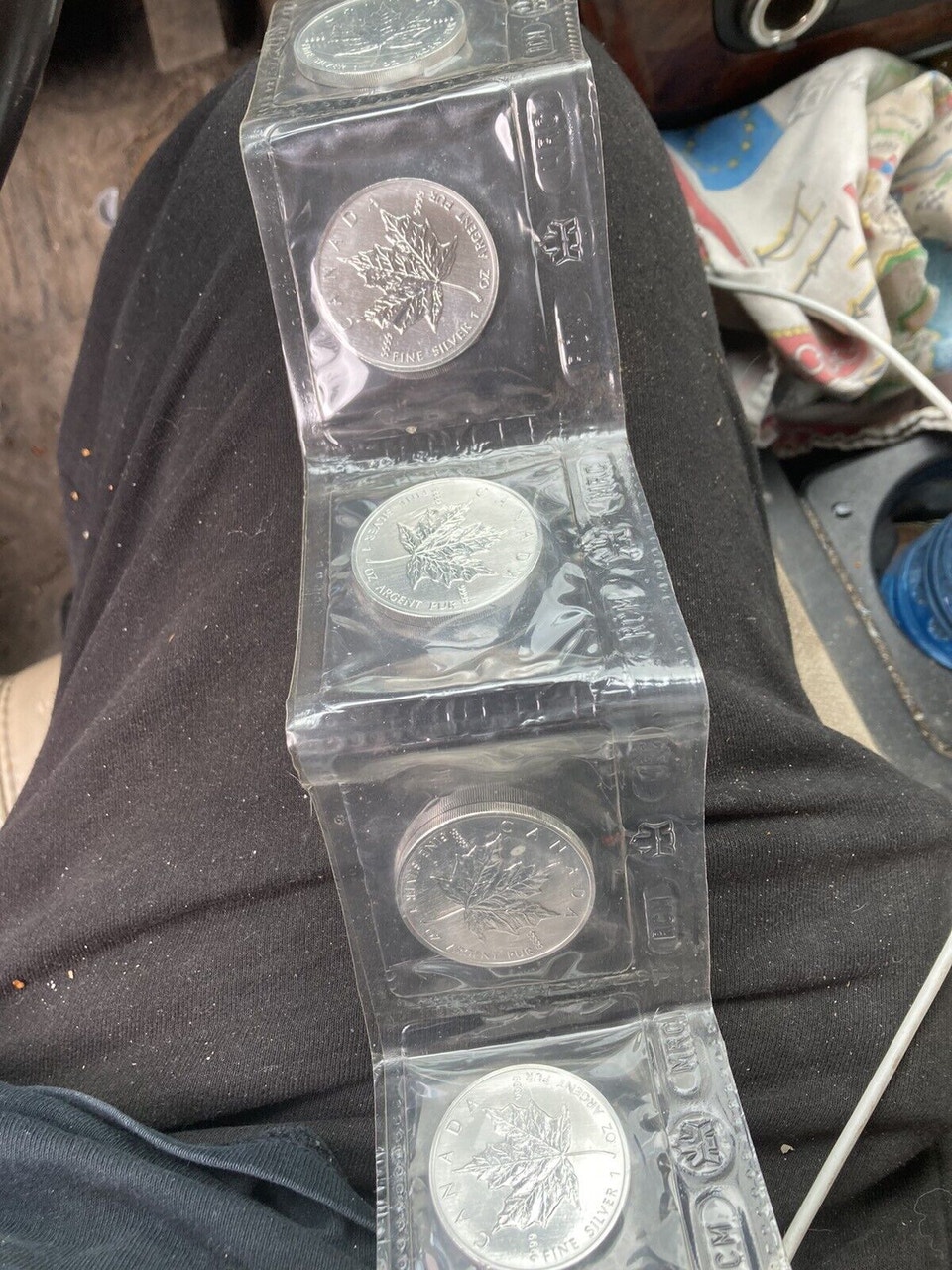 SOLD silver Canadian maple leaf one ounce 1990 coins sealed rcm | Arts ...