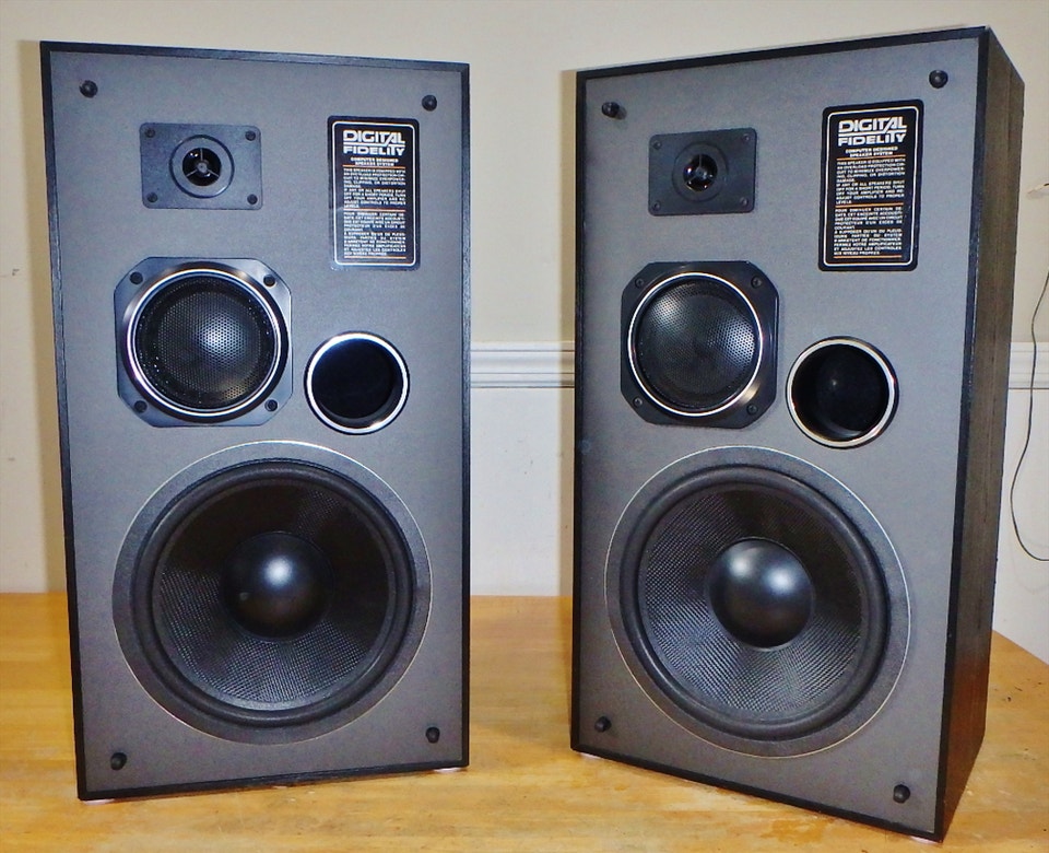 $140 Digital Fidelity M-1000D 3-way 110 watt tower speakers MINT ...