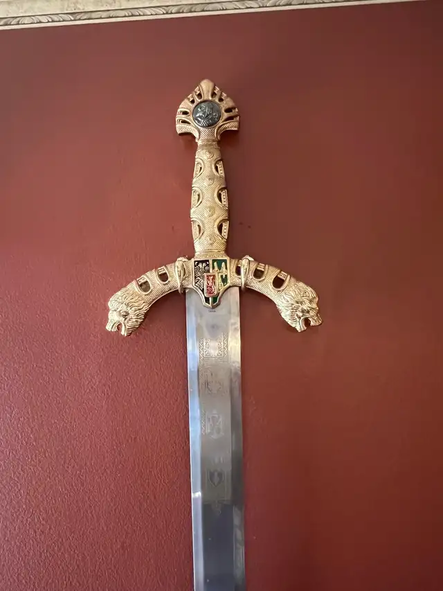 Durandal Sword of Roland – Gold Medieval Decorative Wall Sword | Arts ...