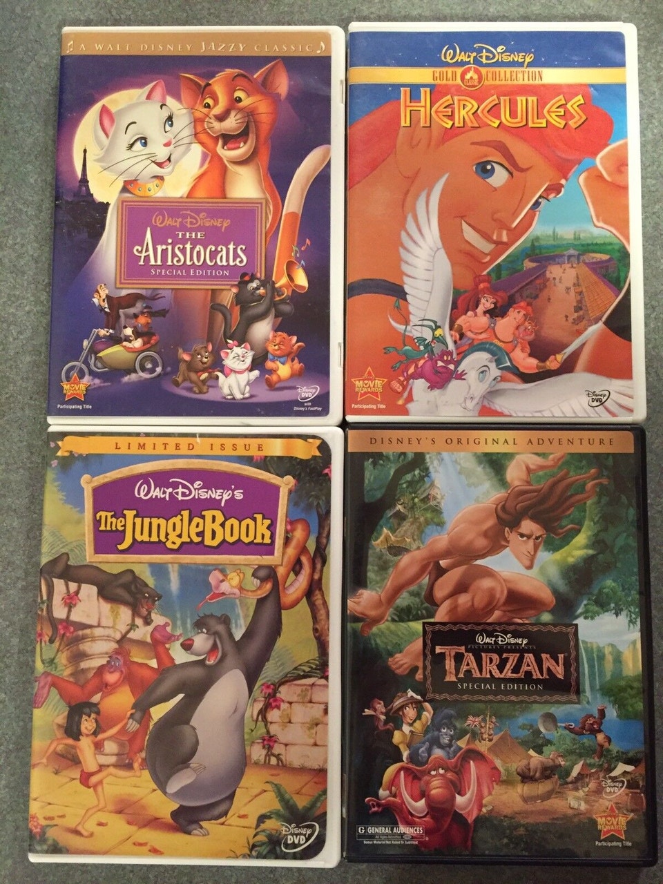 Disney DVDs EUC Aristocats Tarzan Hercules | CDs, DVDs & Blu-ray ...
