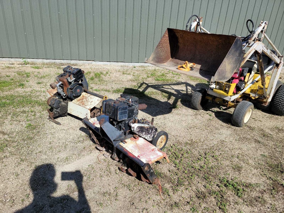 Garden tractor 3 point tillers (tow behind)8hp (sears suburban ...