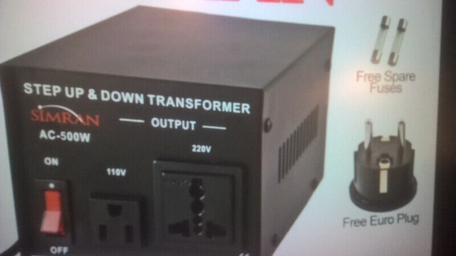 Simran AC-500 Step Up/Down Voltage Converter Transformer 110/220 ...