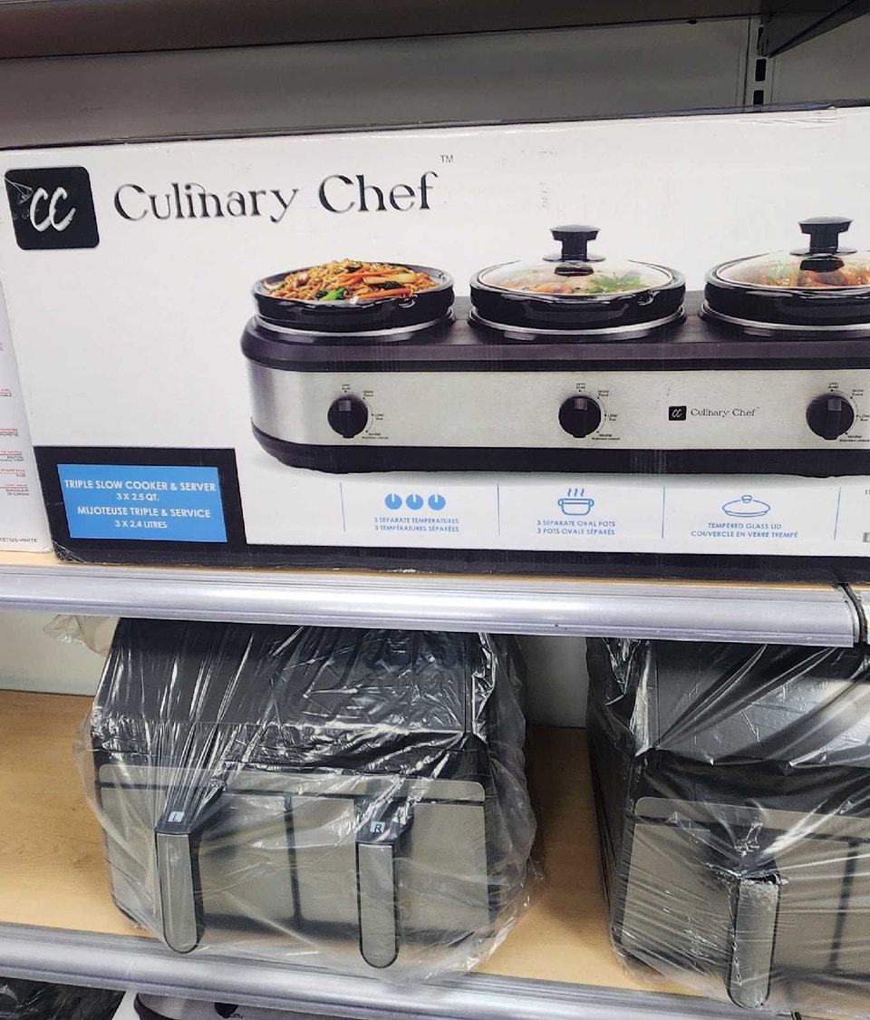 CULINARY CHEF, Triple Slow Cooker, Buffet Server 3 Pot,Food Warm ...