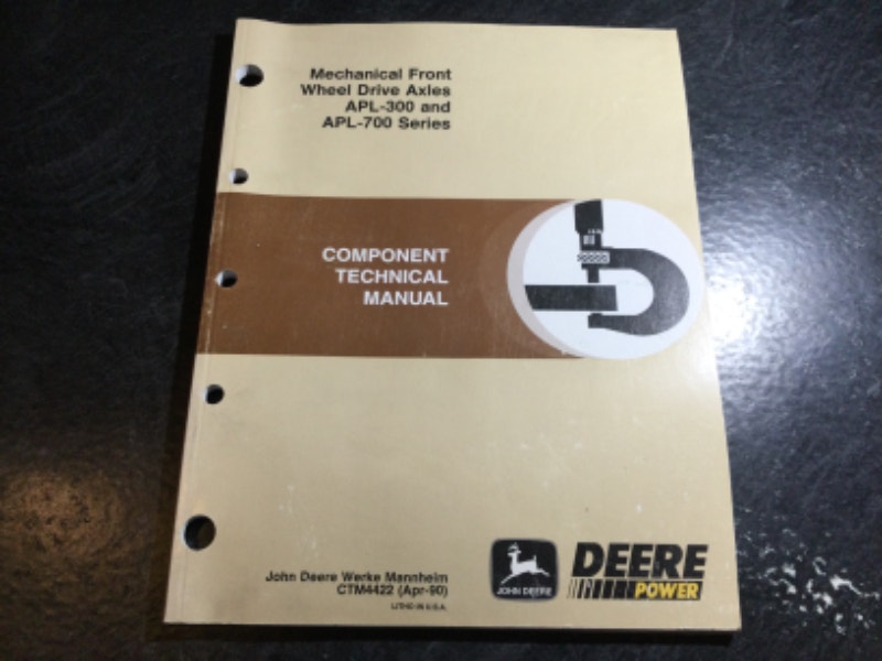 John Deere Drive Axles APL-300 APL-700 Series Technical Manual | Other ...