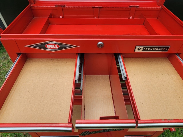 Mastercraft Top Tool Chest 10 Dr & Rolling Toolbox Tool Cart 8Dr | Tool ...
