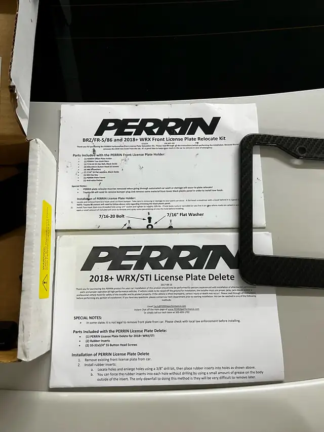 Subaru WRX license plate relocator and plate delete kit | Auto Body ...