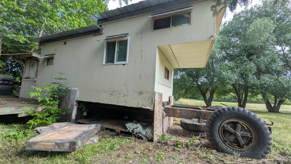 Homemade camper trailer on frame with wheels | RV & Camper Parts ...