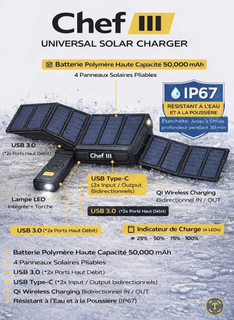Chef III Universal Solar Charger – 50,000 mAh☀️ | Other | Sherbrooke ...