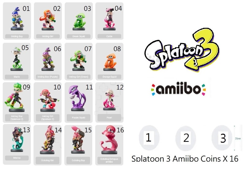 Switch Splatoon 3 AMIIBO Nfc Coins | Nintendo Switch | Markham / York ...
