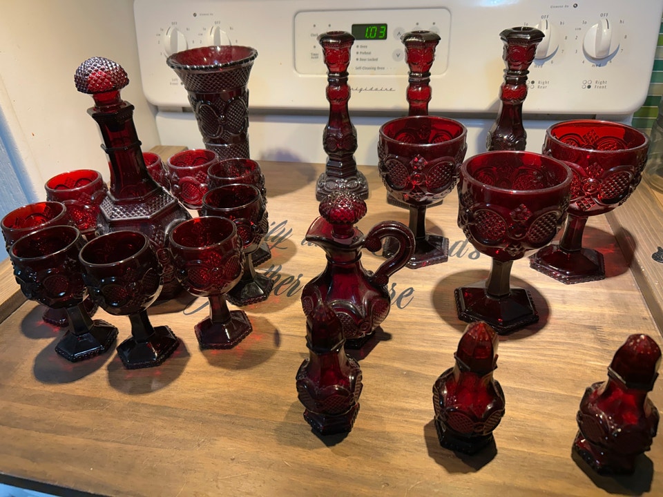 Avon 1876 Cape Cod collection, Ruby red | Kitchen & Dining Wares ...