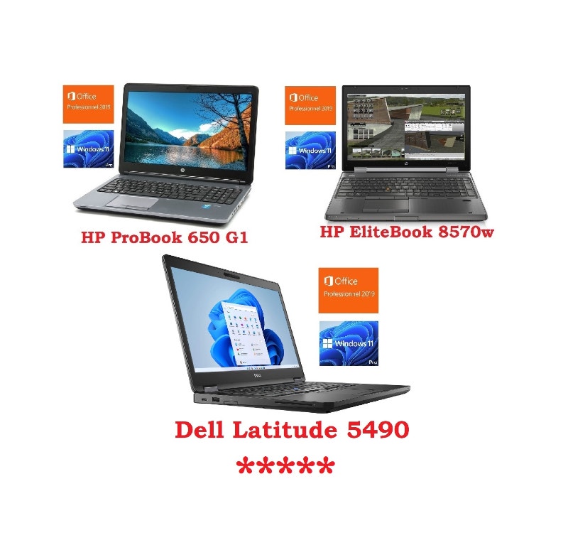 HP ProBook 650 G1, HP EliteBook 8570w, Dell Latitude 5490 | Portables ...