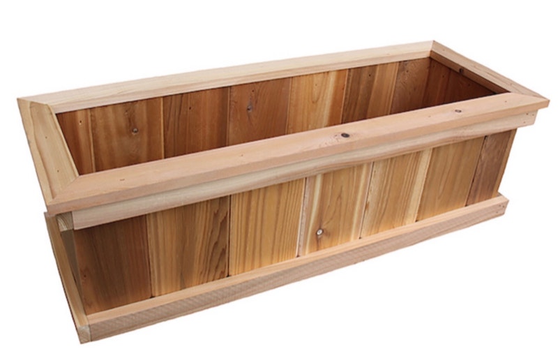 Rectangle Wooden Planter Box Red Cedar | Patio & Garden Furniture ...