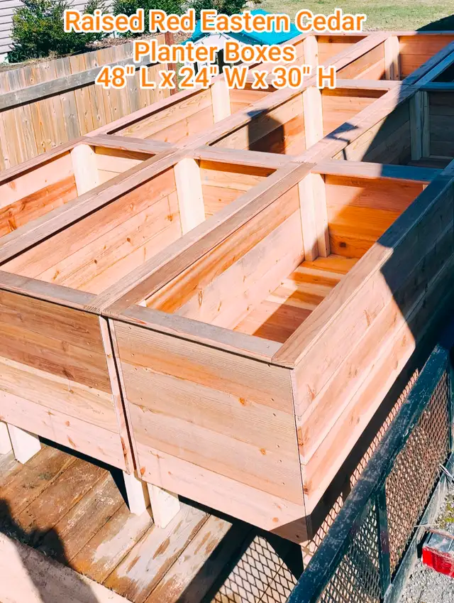 Western Red Cedar Raised Planter Boxes (Made To Order) | Patio & Garden ...