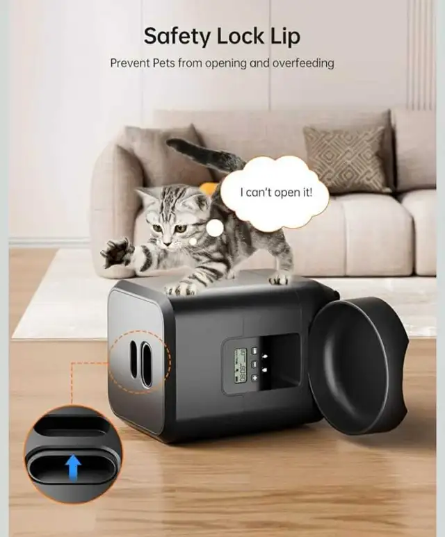Automatic Cat Feeder, Timed Cat Food Dispenser with 1-4 Meals ...