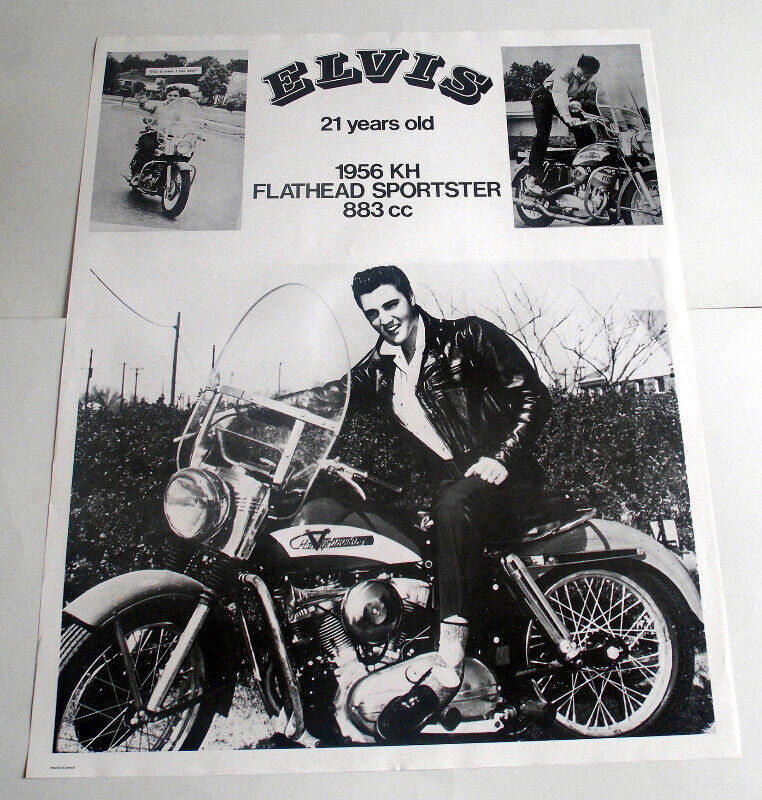 ELVIS PRESLEY BIKE COLLAGE POSTER VINTAGE AND RARE! | Arts ...