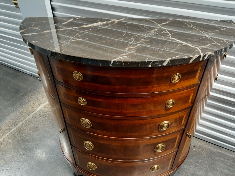 Henredon Bow Front Demi-Lune Mahogany Server / Cabinet | Hutches ...