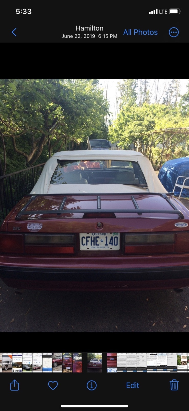 1987 5.0LX convertible | Classic Cars | Hamilton | Free local ...