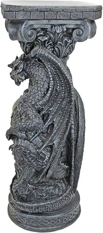 Design Toscano Crypt Demons Gothic Dragon Sculptural Column | Other ...