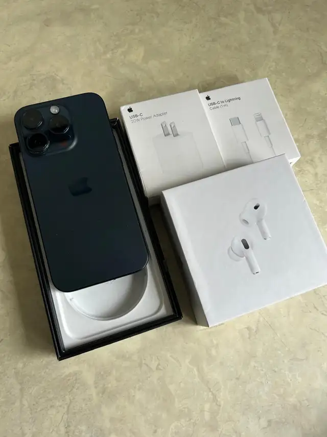iPhone 15 Pro 256gb With APPLE CARE **Airpods/Adapter/Delivery** | Cell ...