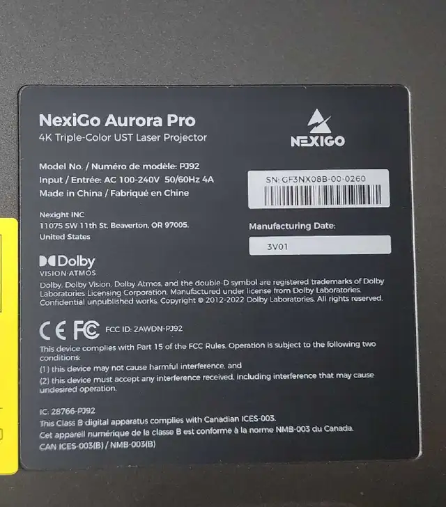 Projecteur laser NexiGo Aurora Pro Ultra 4K Laser Projector | General ...