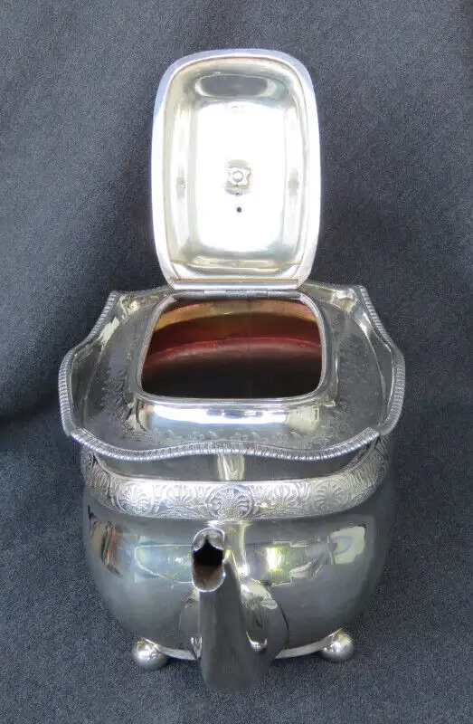 GEORGE III JOHN EMES 1807 LONDON STERLING 40OZ TEA COFFEE POT | Arts ...