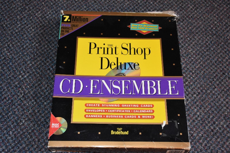Broderbund The Print Shop Deluxe CD Ensemble for vintage Mac | Software ...