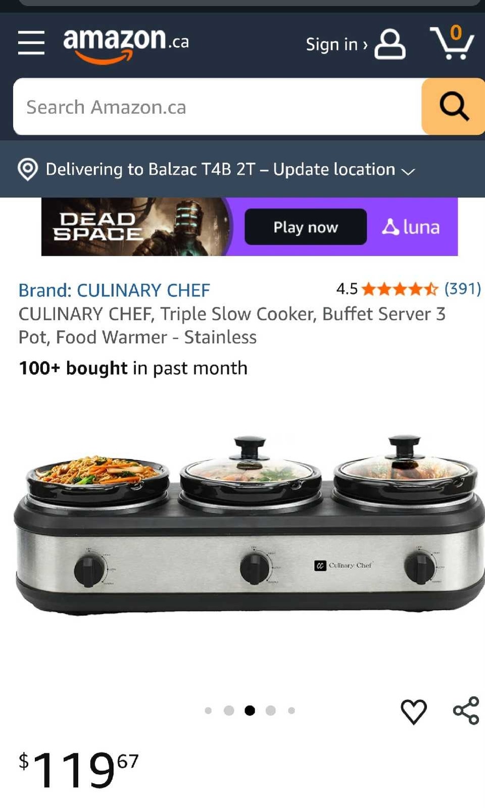 CULINARY CHEF, Triple Slow Cooker, Buffet Server 3 Pot,Food Warm ...