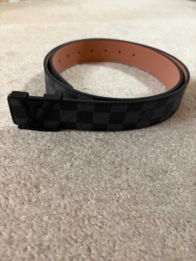 Louis Vuitton black damier graphite belt | Bags & Luggage | Edmonton ...