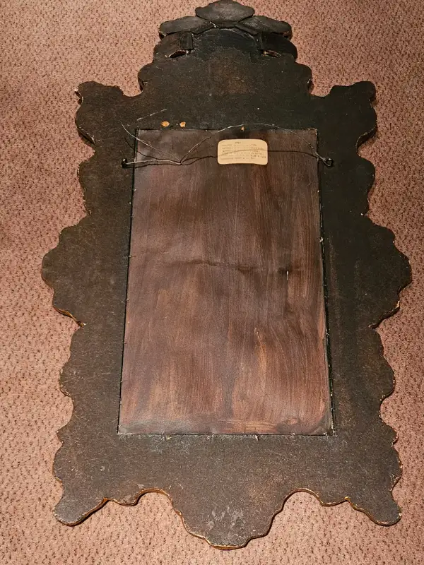 LARGE ANTIQUE PERUVIAN REVERSE PAINTING GLASS MIRROR | Home Décor ...