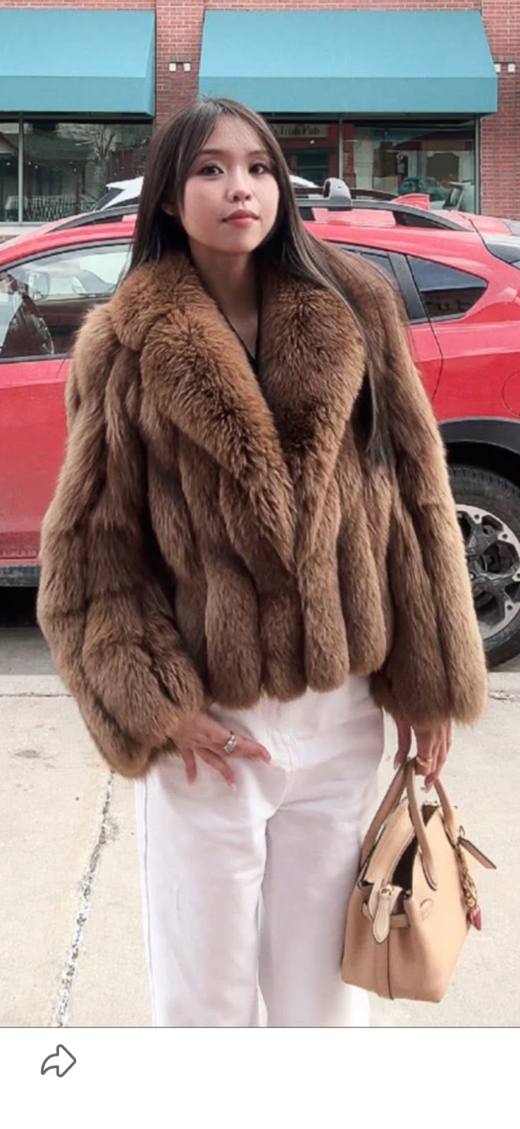 Brown Fox Fur Jacket | Women's - Tops & Outerwear | City of Toronto ...