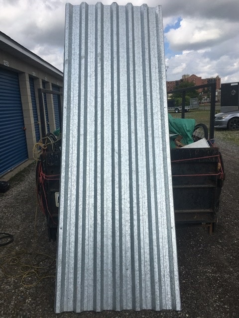 Used corrugated galvanized metal cladding 39 inches x 9 feet | Roofing ...