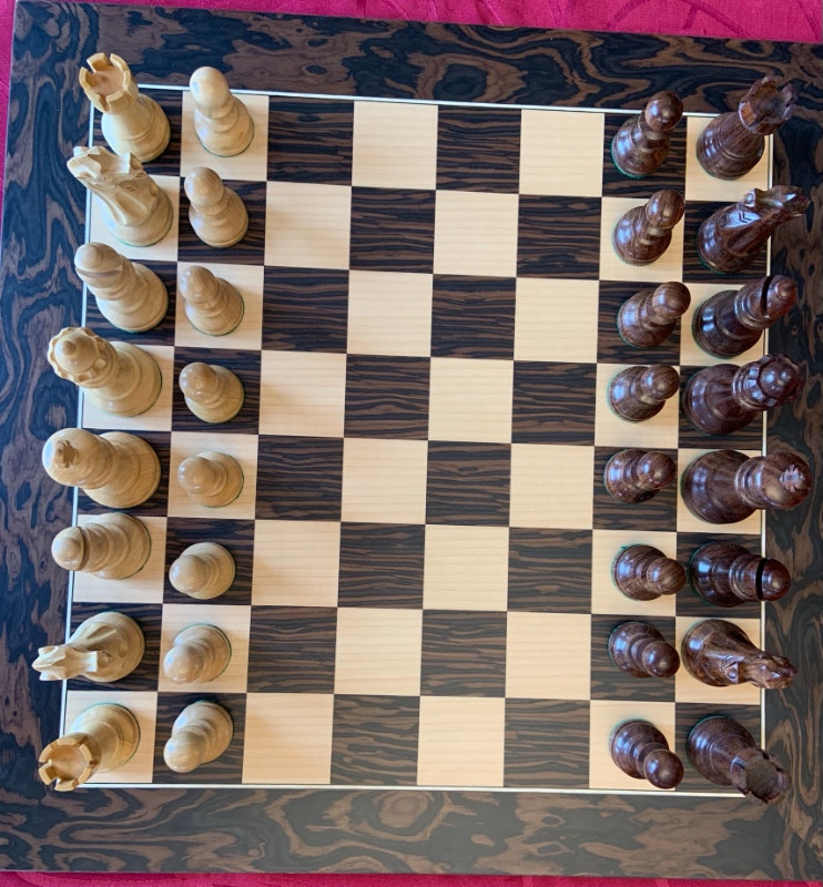 Laughing Knight Sheesham Chess Set Tiger Ebony Chess Board - New | Toys ...