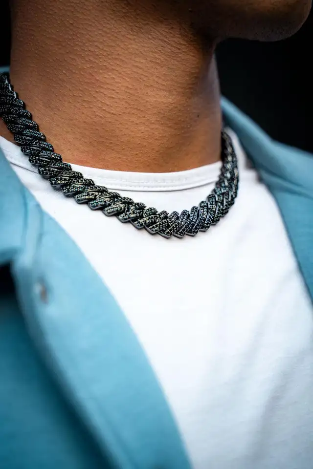 18mm Iced Out Cuban Link Chain | Gold, Silver, Black & Rose Gold ...