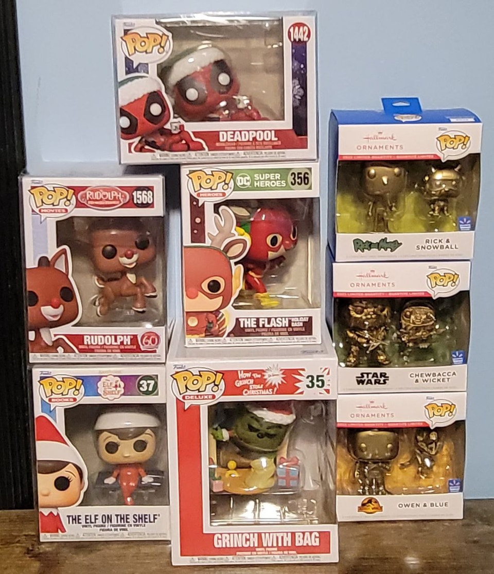 Funko Pop XMAS Deadpool Rudolph Elf on the Shelf Grinch Hallmark | Arts ...