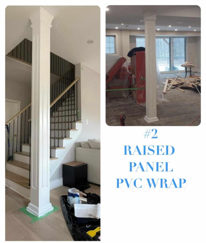 INTERIOR METAL POST COVER & FAKE MARBLE COLUMNS | Windows, Doors & Trim ...