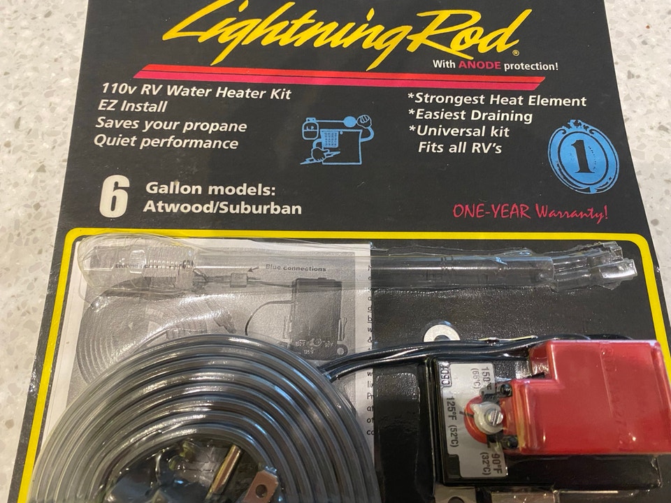 LIGHTNING ROD RV PROPANE TO ELECTRIC WATER HEATER CONVERSION KIT | RVs ...