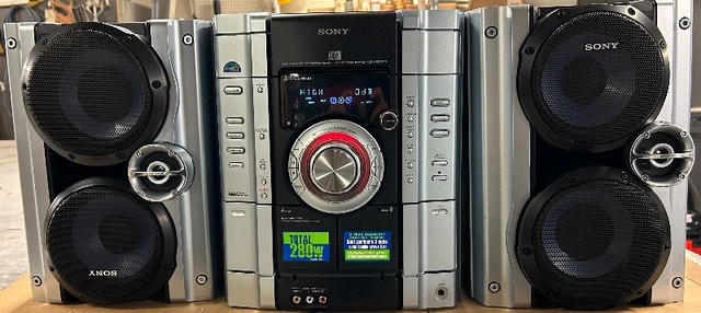 Sony MHC-GX25 MHC-GX250 Mini HiFi AM FM Stereo System 3 CD Playe ...