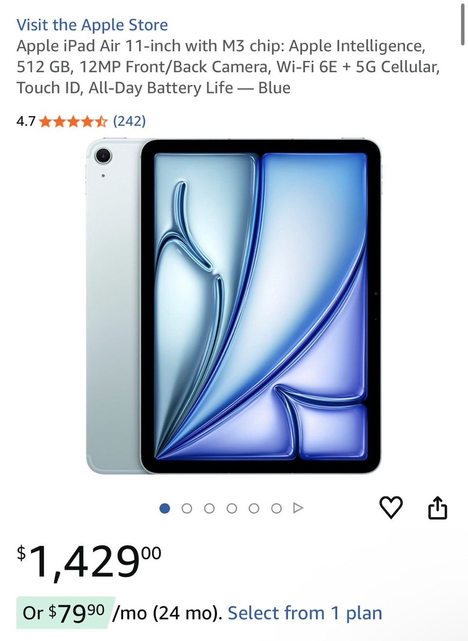 Apple iPad Air 11-inch, 512 GB - Blue Without BoX | iPads & Tablets ...